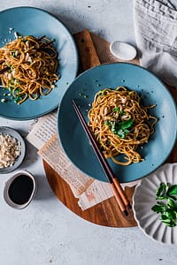 Parsley and Chive Oil Noodles - Hide My Veggies
