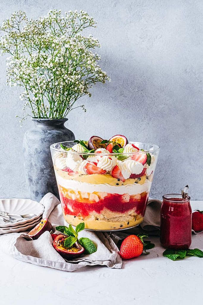 Tropical Trifle with Mango and Passionfruit - Hide My Veggies