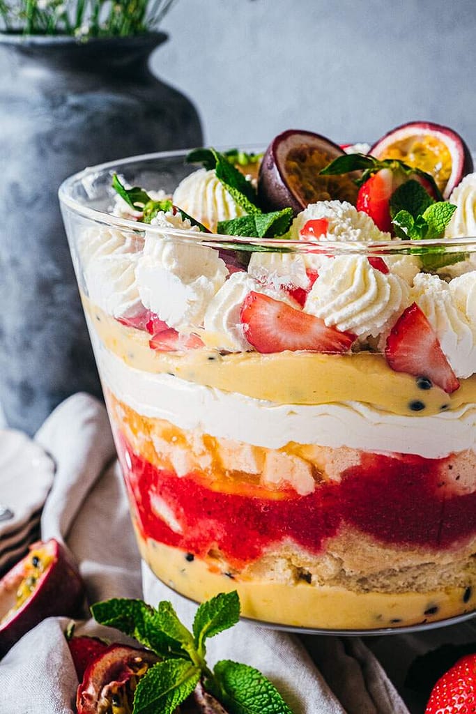 Tropical Trifle with Mango and Passionfruit - Hide My Veggies